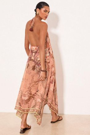 Lipsy Strandkleid Lipsy Strandkleid mit Wirbelmuster und Zipfelsaum (1-tlg)