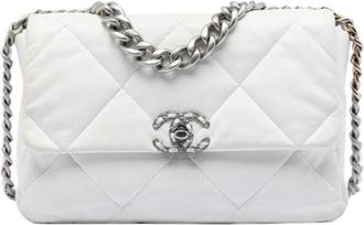Chanel Pre-owned Grand Sac 19 Flap Bag - Femme - Pre-owned - Blanc - Taille: ONE Size