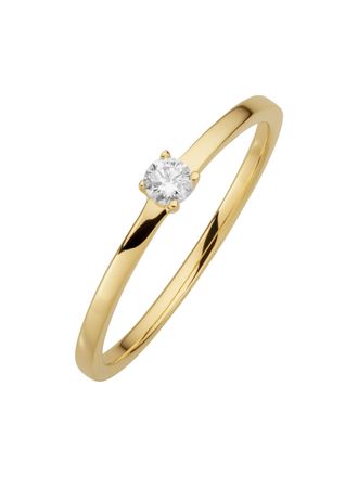 Orolino Ring 585/- GG glanz 1 Brill. 0,10ct. wei&szlig;