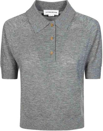 Victoria Beckham Poloshirt - Grau