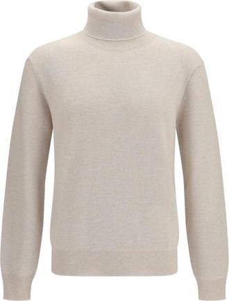 Brioni Pullover mit Rollkragen aus Wolle und Kaschmir - - Knitwear - Herren - Beige - 2XL