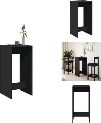 vidaXL Table de bar noir 51x50x103,5 cm bois dingénierie - Table De Bar - Tables De Bar - Table De Pub - Table De Bar De Cuisine