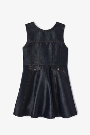 Ganni Gl&auml;nzendes Minikleid aus Denim marineblau