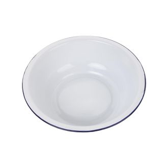 Angoily Große Emaille Rührschüssel Aus Emailliertem Stahl Verstärktes Koch Und Waschbecken Vielseitig Für Küche Und Bad 30cm Weiß