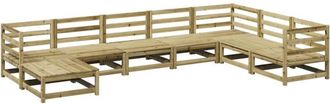 vidaXL Salon de jardin 8 pcs bois de pin impr&eacute;gn&eacute; vidaXL