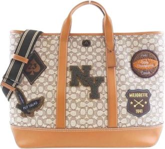 Coach unisex, Pre-owned, Brun, Taille: ONE Size Sac cabas de voyage en toile Pre-owned