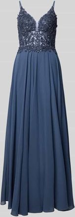 Mascara Abendkleid mit Pailletten- und Ziersteinbesatz