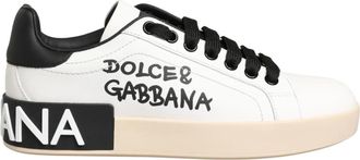 Dolce & Gabbana Femme, Chaussures, Blanc, Taille: 35 EU Portofino Low Top Baskets