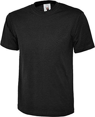 Uneek clothing Uni Classique T-shirt Haut 100% Coton Décontracté Loisirs Sports Travail UC301 - Noir, XXL