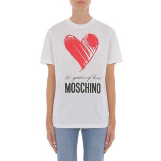Moschino 40 Years Tshirt - - Tops - Damen - Wei&szlig; - S