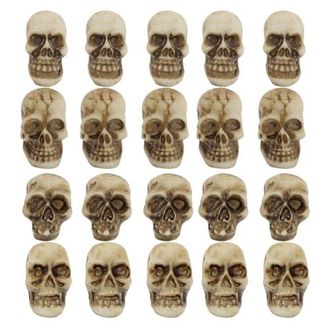 Generico Pomurom Statue de Crânes | Figurine De Décor dhalloween | Lot de 20 Miniatures Collectionnables Accessoires Farce Style Gothique pour Bureau Maison Bi