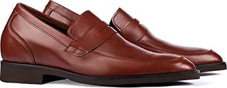 Masaltos Chaussures réhaussantes pour Homme avec Semelle Augmentant la Taille jusquà 7cm. Fabriquées en Peau. Modèle Milan Marron 41