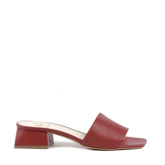19V69 Femme, Chaussures, Rouge, Taille: 37 EU Mules en cuir rouge
