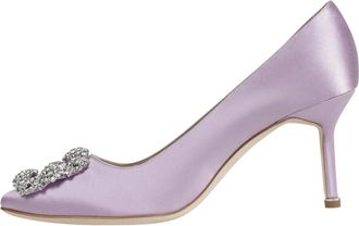 Manolo Blahnik Femme, Chaussures, Violet, Taille: 38 1/2 EU Escarpins Hangisi 70