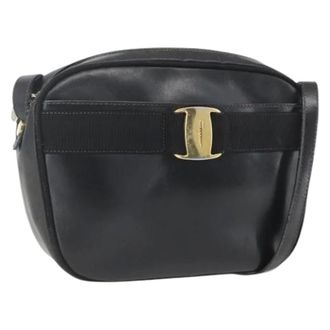 Ferragamo Sac bandouli&egrave;re en cuir Pre-owned - Femme - Pre-owned - Noir - Taille: ONE Size