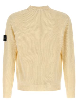 Stone Island Mens Beige Cotton Cardigan Clothing