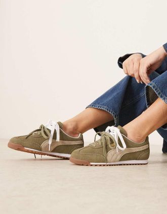 Puma Arizona - Sneaker in Gr&uuml;n mit doppelten Schn&uuml;rsenkeln