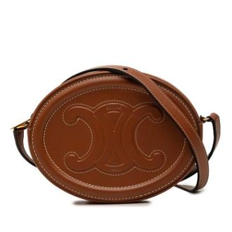 Celine Pre-owned Triomphe Oval Crossbody - Femme - Pre-owned - Brun - Taille: ONE Size