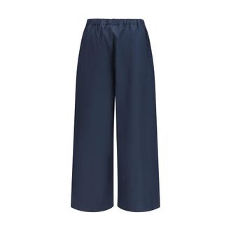 Max Mara Cotton Poplin Trousers - Navy