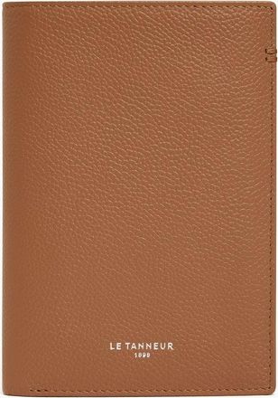 Le Tanneur Portefeuille vertical moyen mod&egrave;le zipp&eacute; 2 volets Lucien en cuir grain&eacute;