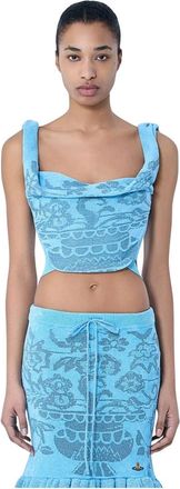 Vivienne Westwood Femme, Tops, Bleu, Taille: 40 FR Julia Bodice Top
