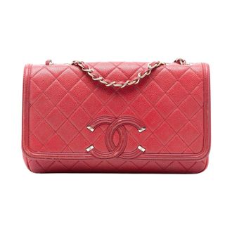 Chanel Sac bandouli&egrave;re &agrave; cha&icirc;ne Pre-owned - Femme - Pre-owned - Rouge - Taille: ONE Size