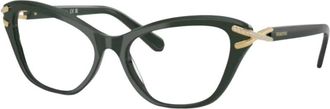 Swarovski unisex, Accessoires, Vert, Taille: 53 MM Sk2031 Cat Eye Frame