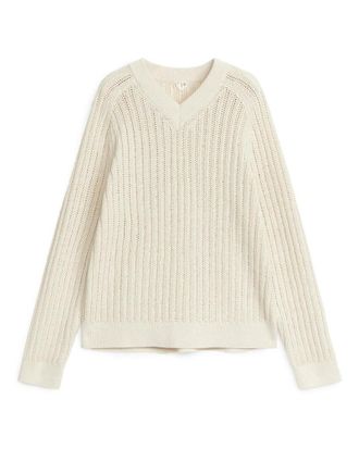 Arket Schwerer Strickpullover -Weiß