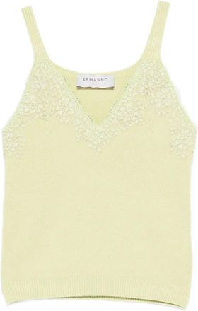 Ermanno Scervino débardeur à col - Jaune