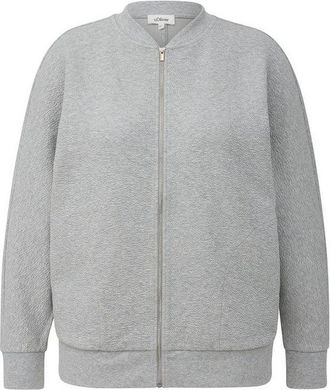 s.Oliver Sweatjacke Sweatshirt Jacke Strukturierter Sweatshirt-Blouson