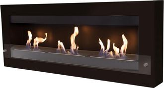 Purline Purline - Extragro&szlig;er wandmontierter Ethanol-Kamin aus Stahl und geh&auml;rtetem Glas