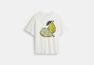 Coach T-Shirt Aus Biobaumwolle Mit Birnenprint Im Relaxed-Fit