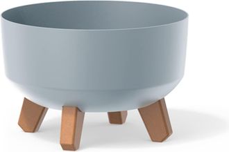 Prosperplast Pflanzgefäß grau, ohne Behälter, GRACIA Kollektion, 23,5 x 23,5 x 15,5 cm, Fassungsvermögen 3,8 L