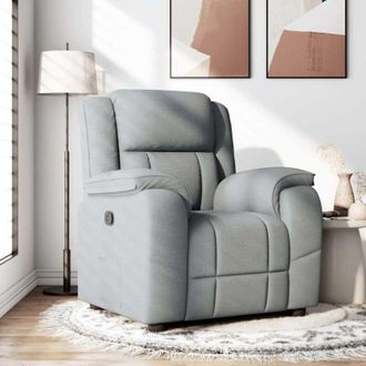 vidaXL Relaxsessel Hellgrau Stoff - Vidaxl
