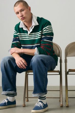 Levi's Union Rugby Shirt - Homme - Multicolore / Amos Stripe Ponderosa Pine - XL