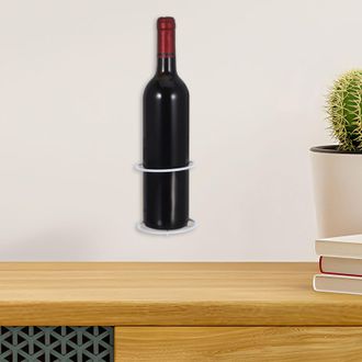 BESPORTBLE Wandmontierter Flaschenhalter aus Metall Einzelflaschen Wandweinregal f&uuml;r K&uuml;chenbar und Esszimmer Platzsparend Einfache Montage Modernes Design