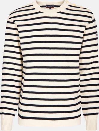 Armor Lux Pullover Fouesnant natur-marine gestreift Herren
