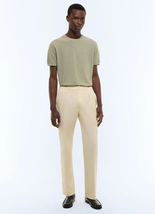 Fursac Pantalon &eacute;lastiqu&eacute; en gabardine de coton - Taille XL - Homme