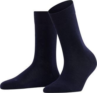 Falke Damen Socken Sensitive London W So Baumwolle mit Komfortbund 1 Paar, Blau Dark Navy 6370, 39-42