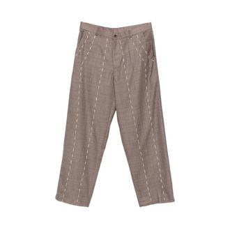 KidSuper Studios Dash Plaid Hosen - - Trousers - Herren - Braun - S