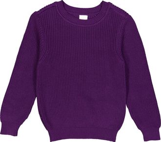 Fred´s World By Green Cotton Mädchen Knit Chunky Sweater, Sonic Purple, 110 EU