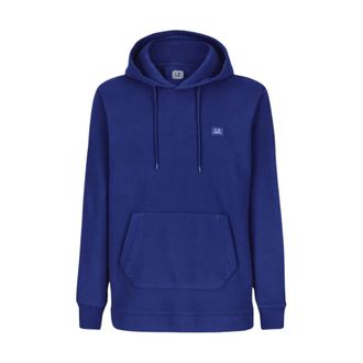 C.P. Company Geb&uuml;rsteter Baumwollfleece Kapuzenpullover - - Sweatshirts & Hoodies - Herren - Blau - XL