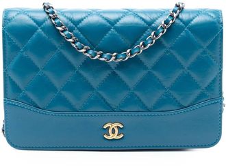 Chanel Hobo Bags - Quilted Aged Calfskin Gabrielle Wallet On Chain - Gr. unisize - in Blau - f&uuml;r Damen