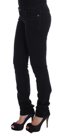 Roberto Cavalli Womens Black Cotton Stretch Slim Skinny Fit Jeans Clothing