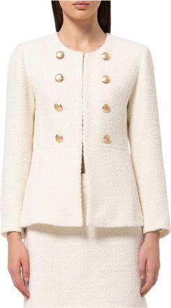 Fracomina Femme, Vestes, Beige, Taille: 44 FR Giacca Regular in Tweed