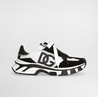 Dolce & Gabbana Dg Country Road Nylon And Leather Sneakers - Mann Sneakers Schwarz 44.5