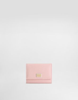 Dolce & Gabbana Dauphine Calfskin Wallet - Frau Geldb&ouml;rsen Und Kleinlederwaren Pink Leder Onesize