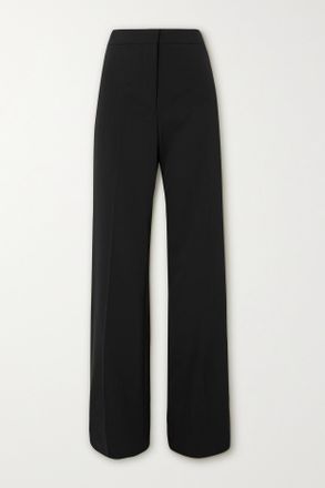 Stella McCartney Pantalon Large Évasé En Serge De Laine Stretch - Net Sustain - Noir