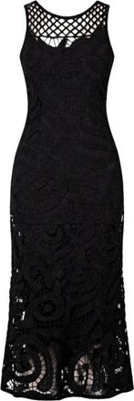 Pinko Pinko, Femme, Robes, Noir, Taille: 40 FR Bufera Crochet Dress
