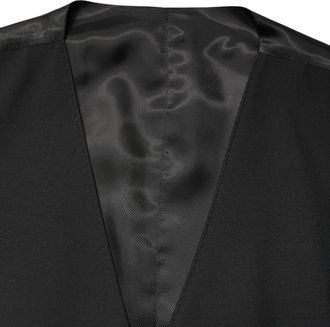 Dolce & Gabbana Black Wool Single Breasted Men Waistcoat Vest Virgin Silk Nylon Flax Clothing
